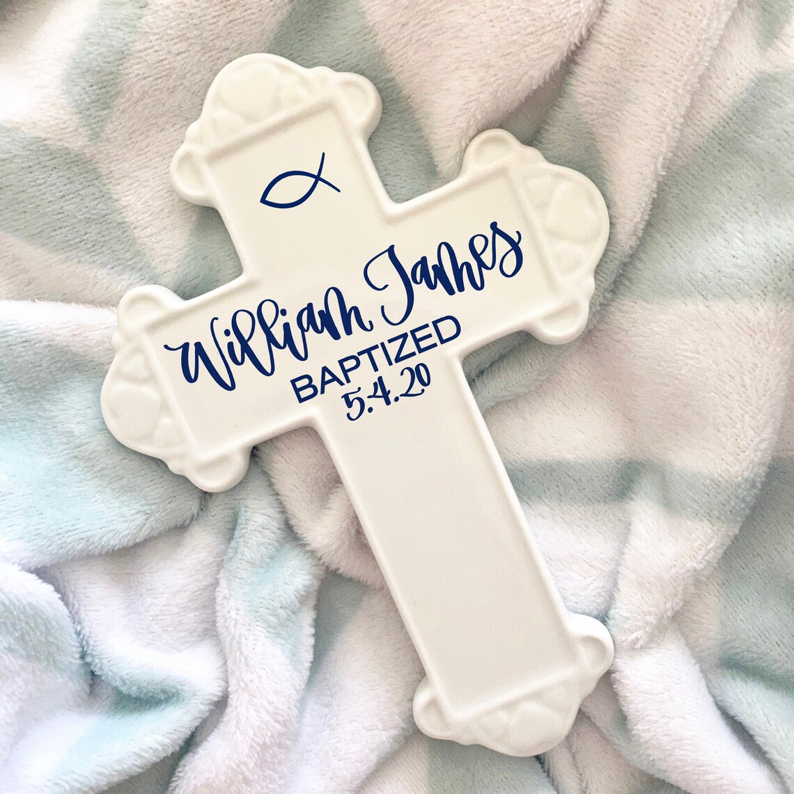 Baptism Wall Cross Personalized Boys Baptism Cross White - Etsy