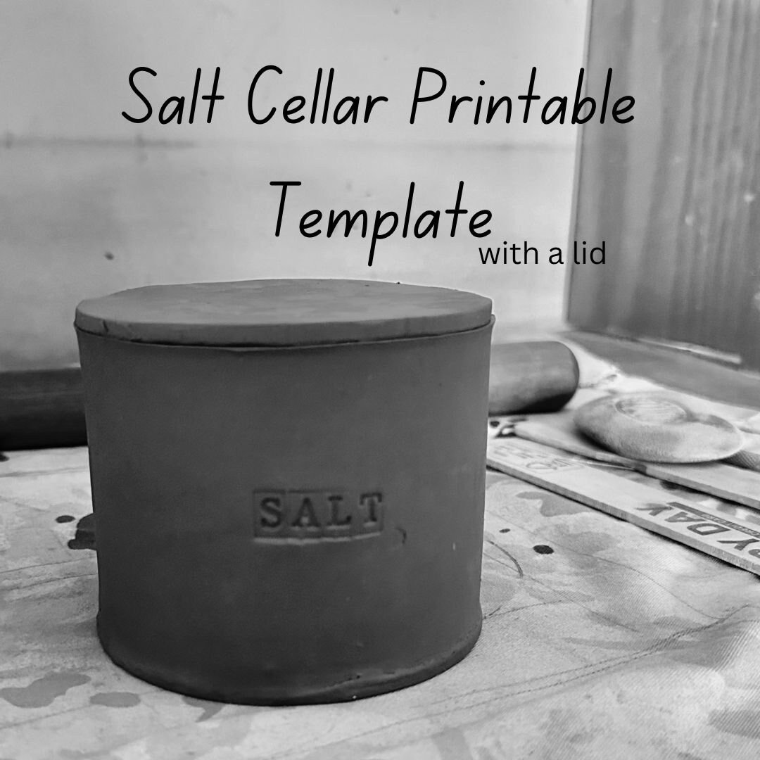 PDF Salt Cellar With Lid Printable Pottery Template - Etsy