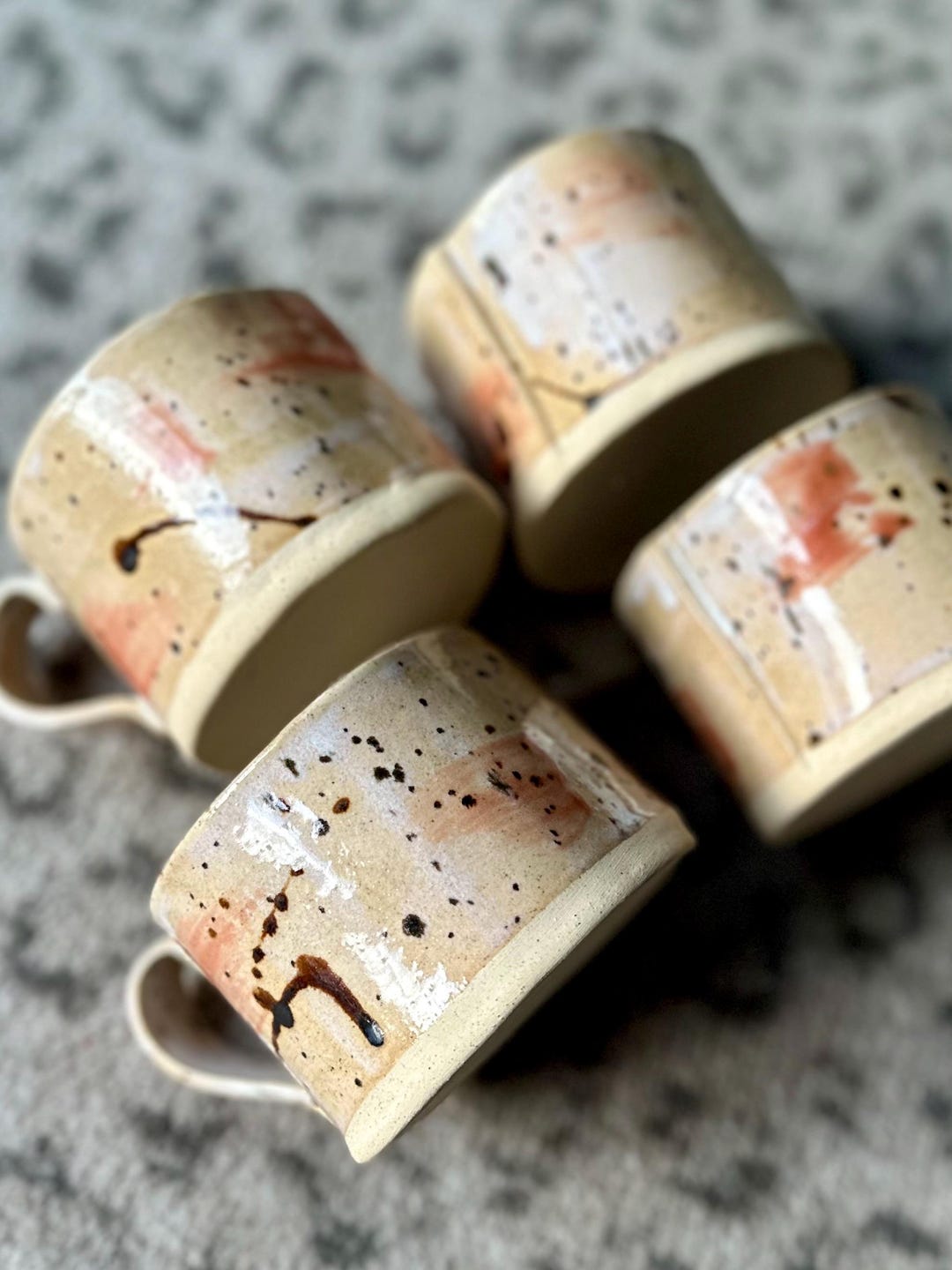 Speckled Birch Slab Cappuccino Cups - Etsy