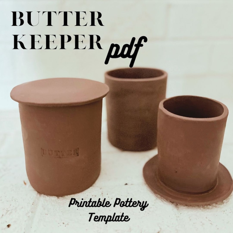 PDF Butter Keeper Printable Pottery Template - Etsy