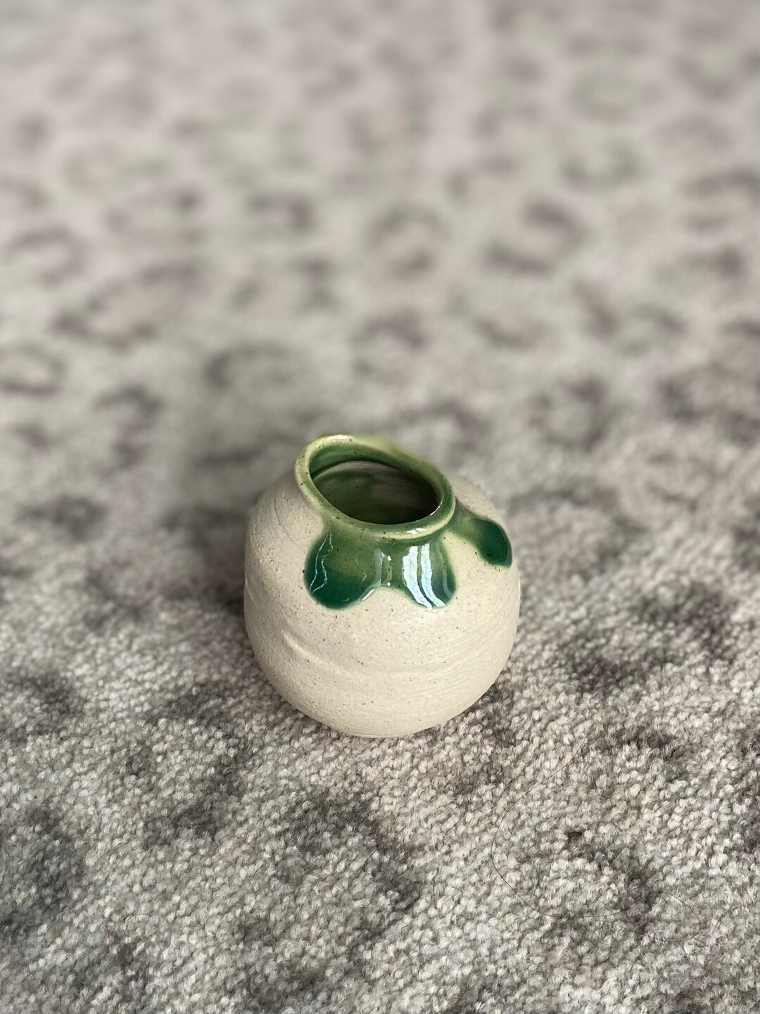 Drippy Green Bud Vase Oval Opening - Etsy