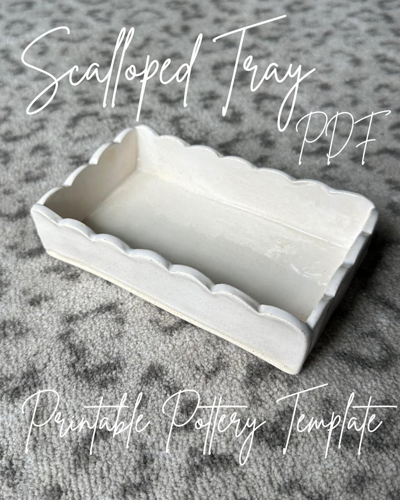 PDF Scallop Tray Printable Pottery Template - Etsy