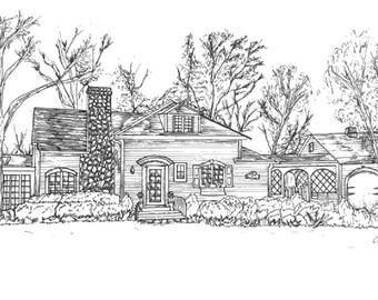 Custom ink drawing | Etsy