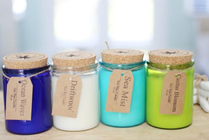 Sea Mist Scented Candle Coastal Soy Candle Coastal Decor Beach House ...