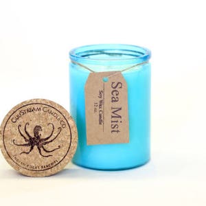 Sea Mist Scented Candle Coastal Soy Candle Coastal Decor Beach House ...