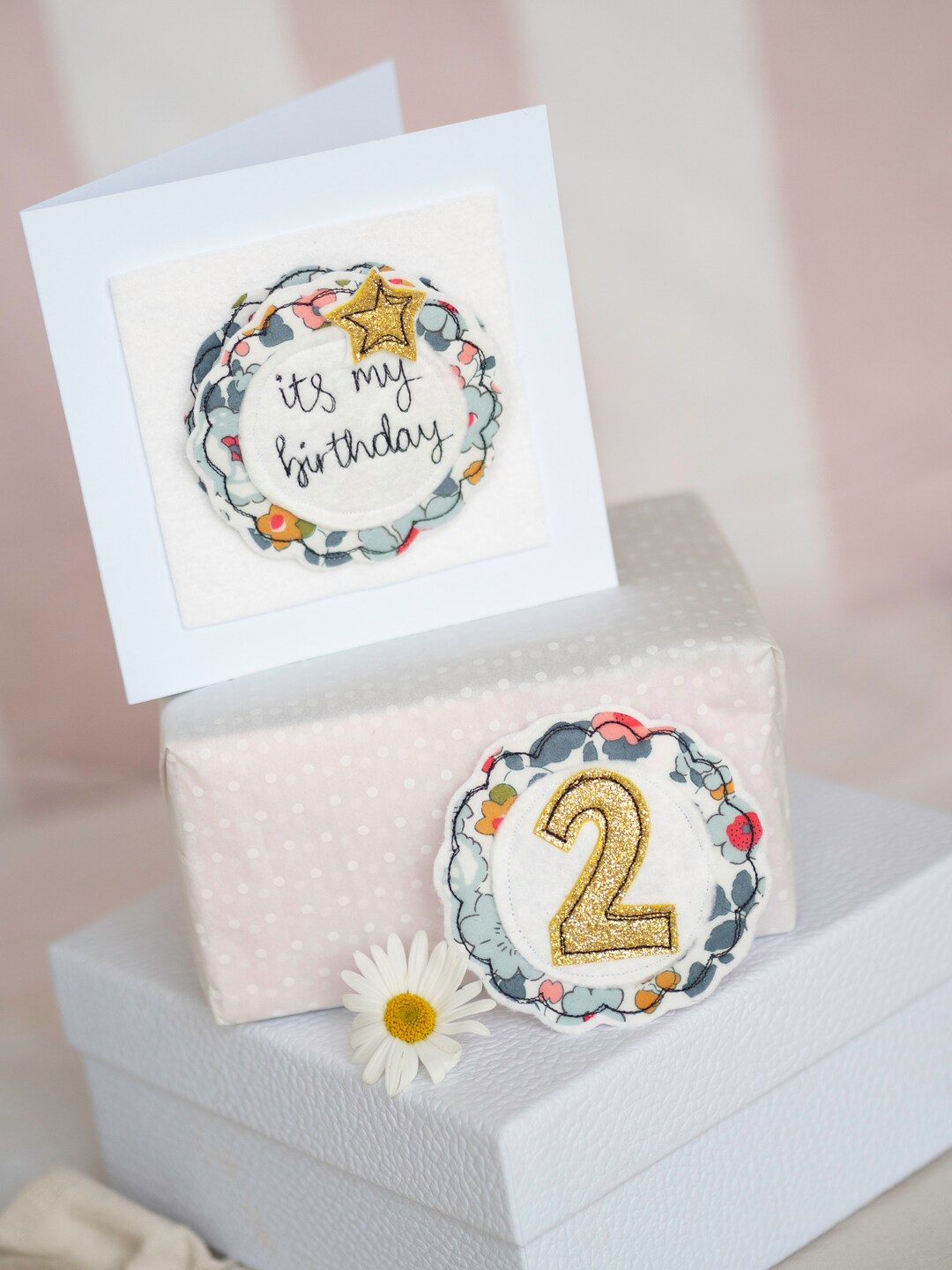 Personalised Birthday Age Badge and Card. Sparkly Birthday Age Badge ...