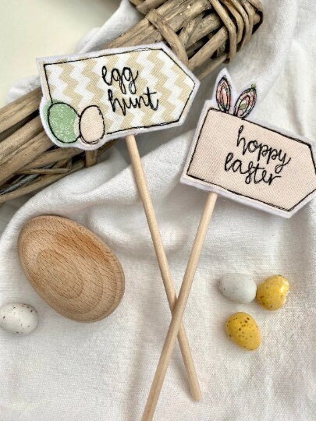 Easter Flag, Easter Accessories, Easter Cake Topper, Easter Egg Hunt ...