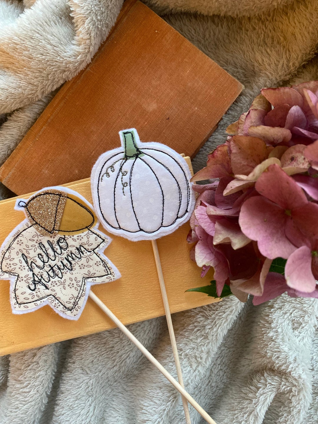 Autumn Leaf Pick Plant Decoration With Words - Etsy