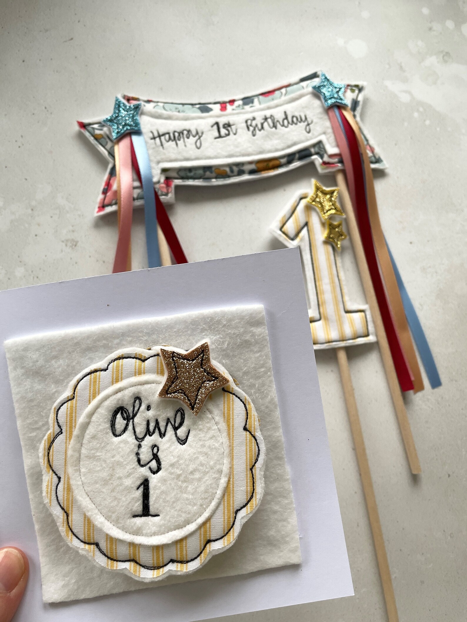Liberty Happy Birthday Cake Topper. Personalised Cake Topper Flag ...