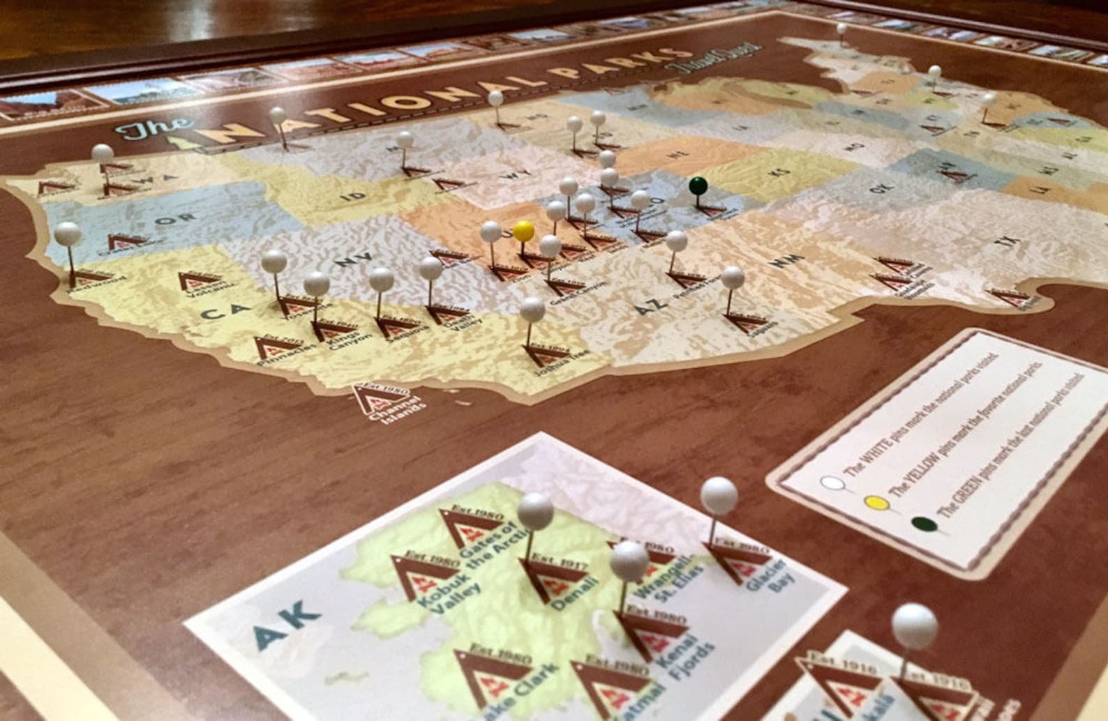 Framed National Parks Travel Map With Personalization FREE | Etsy