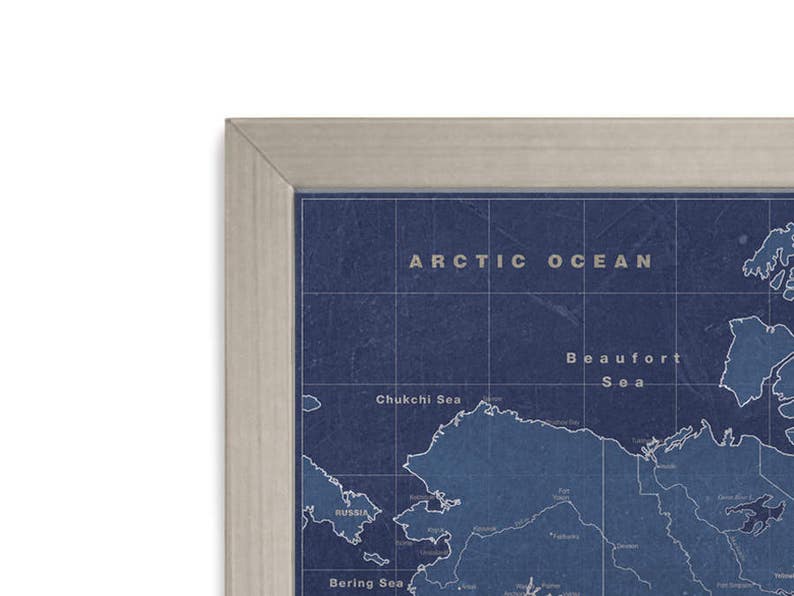 Modern Framed World Map Push Pin Travel Map 34x26 | Etsy