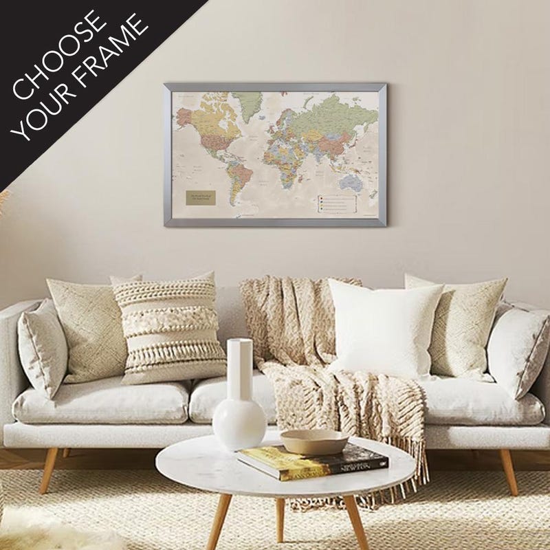 Framed Map - Etsy