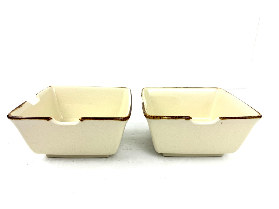Pottery Barn ASIAN SQUARE Putty (cream) Pho Soup Noodle Bowls~set of 2 ...