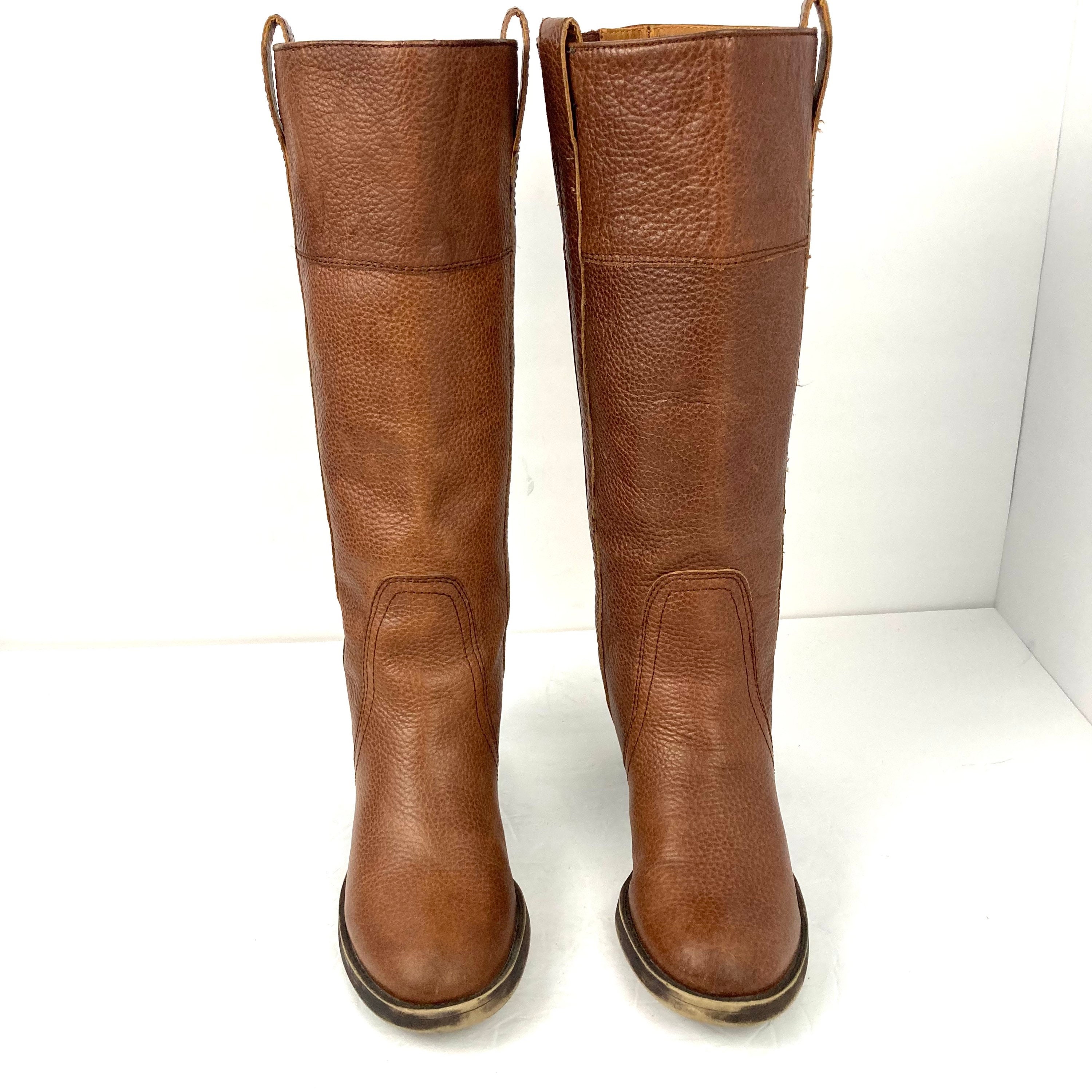 Lucky Brand Tall Brown Leather Riding Boots 7.5 - Etsy