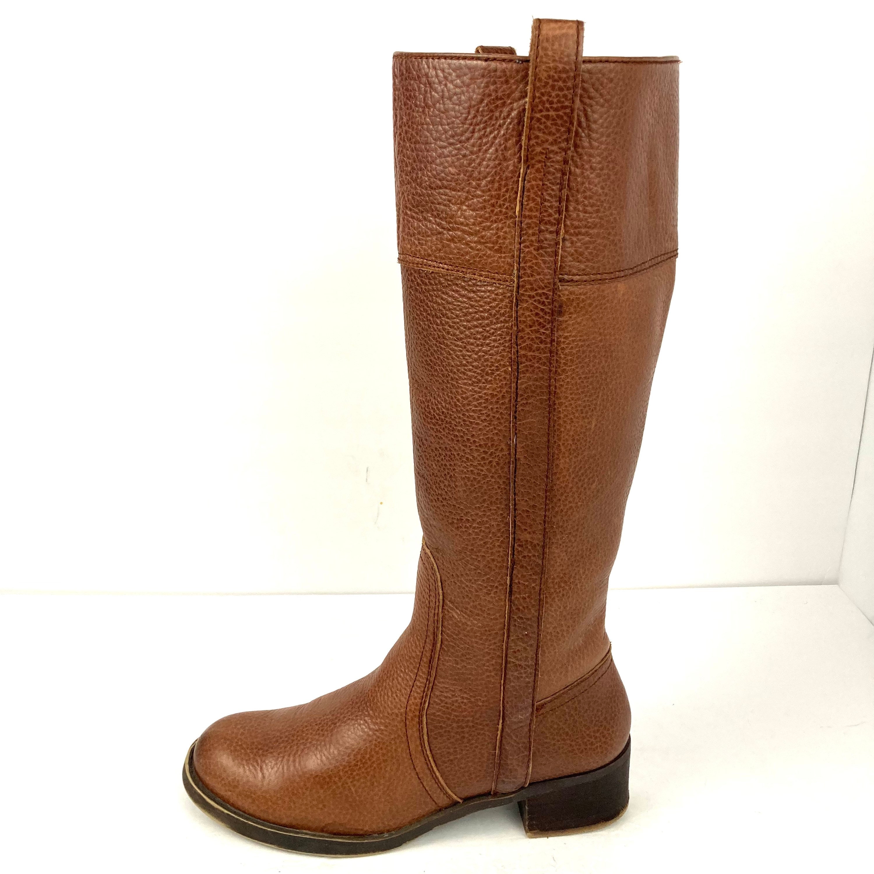 Lucky Brand Tall Brown Leather Riding Boots 7.5 - Etsy