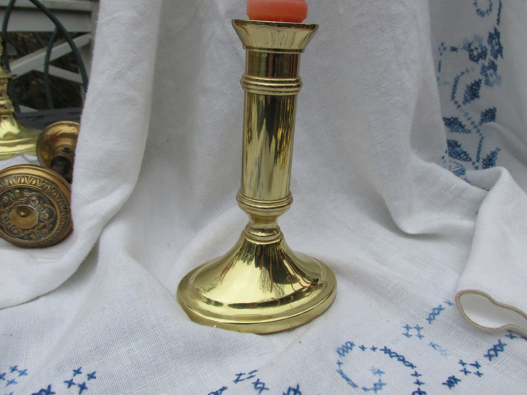 Candlestick Baldwin Brass federal Candle Holder - Etsy Sweden