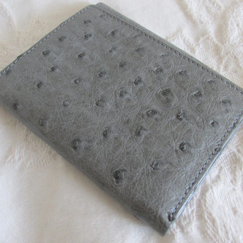 Ostrich Leather Trifold - Etsy