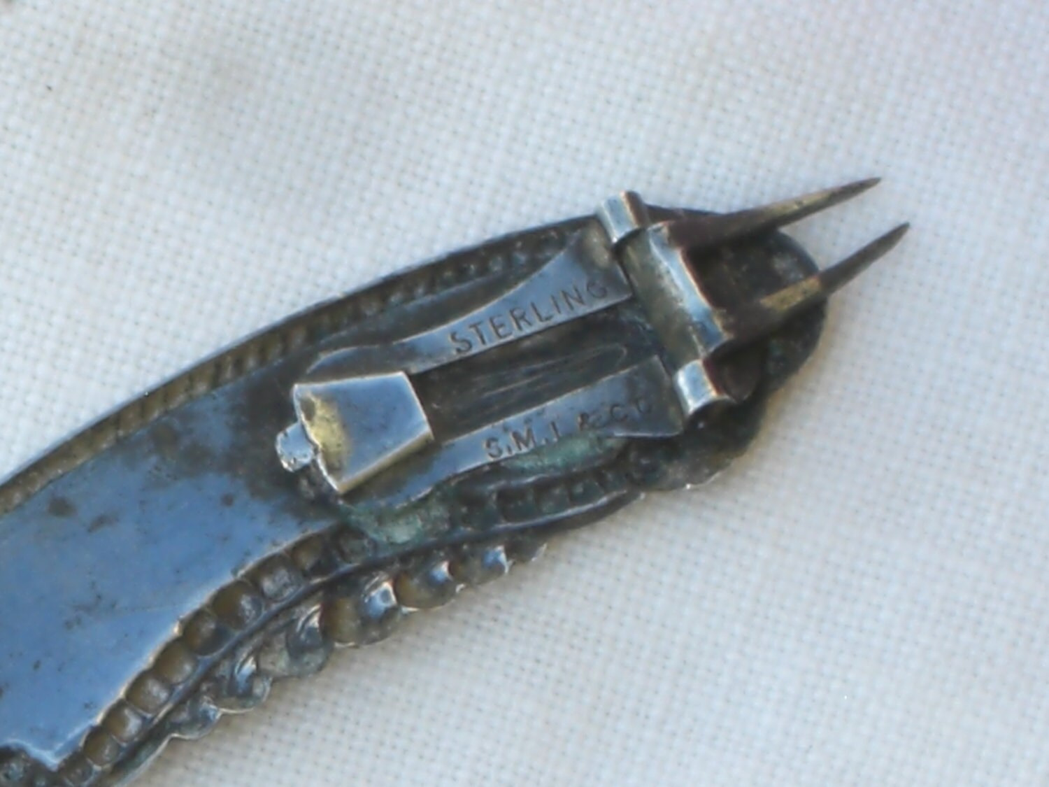 Name Tag Sterling Silver Name Plaque Antique Free | Etsy