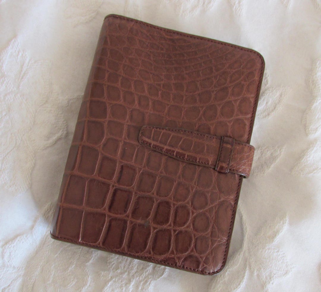 Leather Filofax Cover in Brown - Free Shipping - Etsy