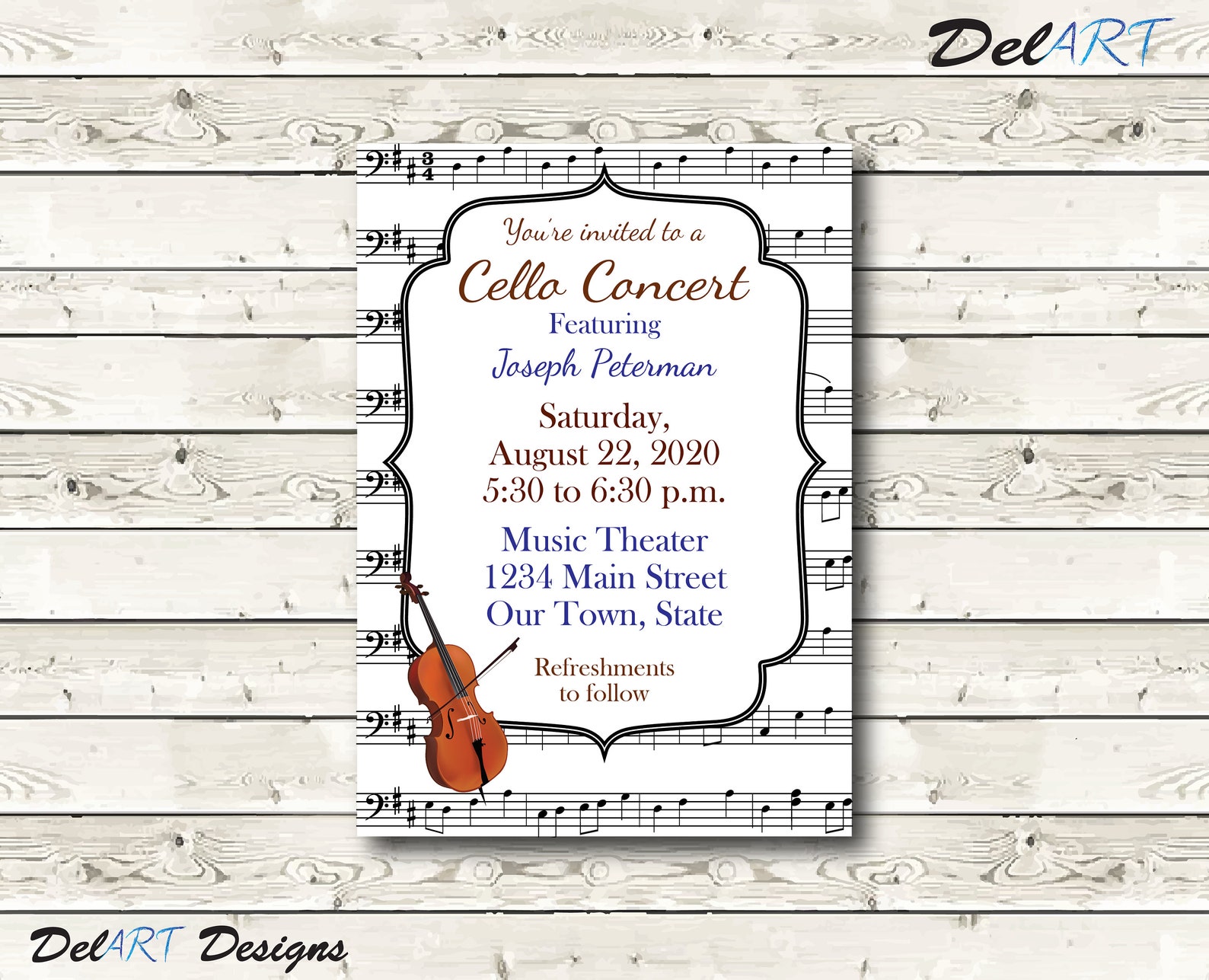 Orchestra Concert Invite Piano Recital Invitation Music - Etsy