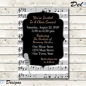 Piano Recital, Orchestra Concert Invite, Music Recital Invitaitons ...