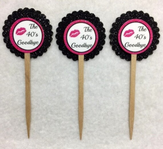 Set of 12 Kiss the 40's Goodbye 50th Birthday Party | Etsy