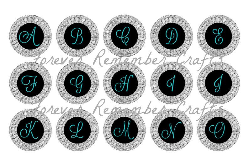 INSTANT DOWNLOAD Elegant Full Alphabet Font 1 Inch Bottle Cap - Etsy