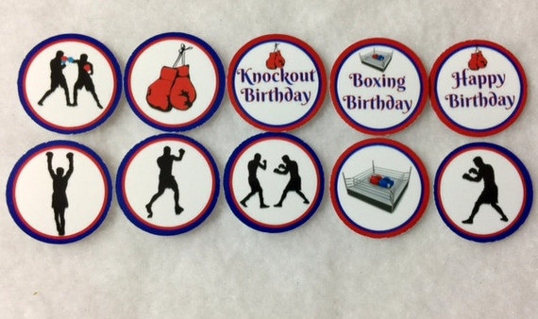 Set of 50/100/150/200 Personalized Boxing Birthday Party 1 Inch Circle ...