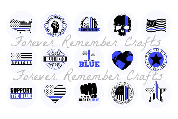 INSTANT DOWNLOAD Police Thin Blue Line Police Sayings 1 Inch | Etsy