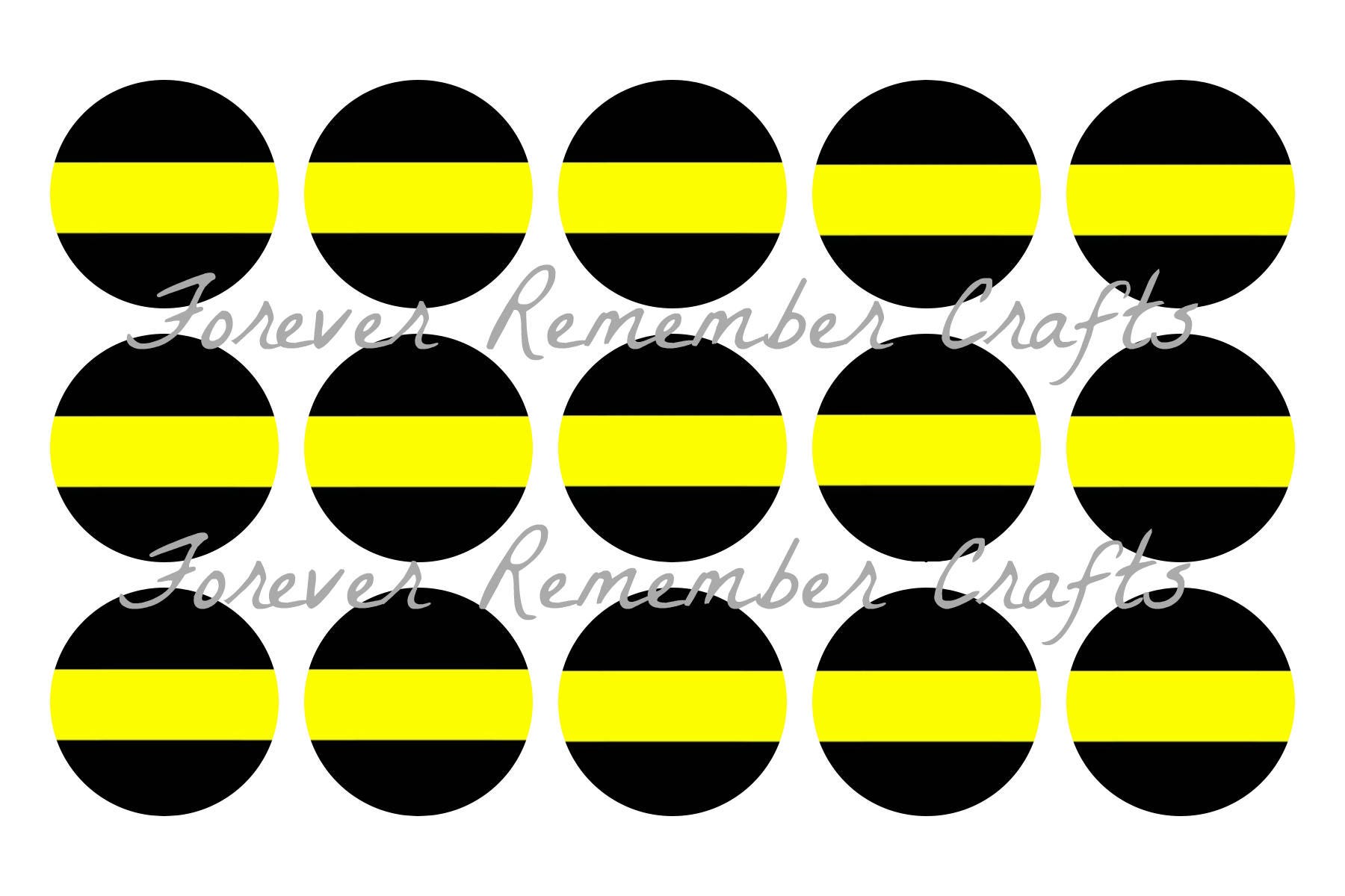 INSTANT DOWNLOAD Thin Yellow Line 1 Inch Circle Template 15 Images - Etsy
