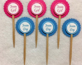 10 Team Boy & Team Girl Badges Baby Shower Gender Reveal - Etsy