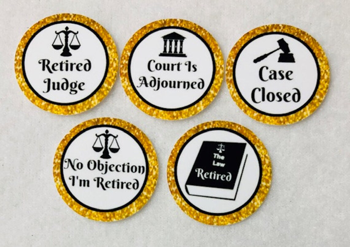 Set of 50/100/150/200 Personalized Judge Retirement 1 Inch - Etsy