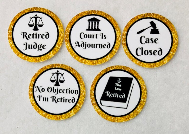 Set of 50/100/150/200 Personalized Judge Retirement 1 Inch - Etsy