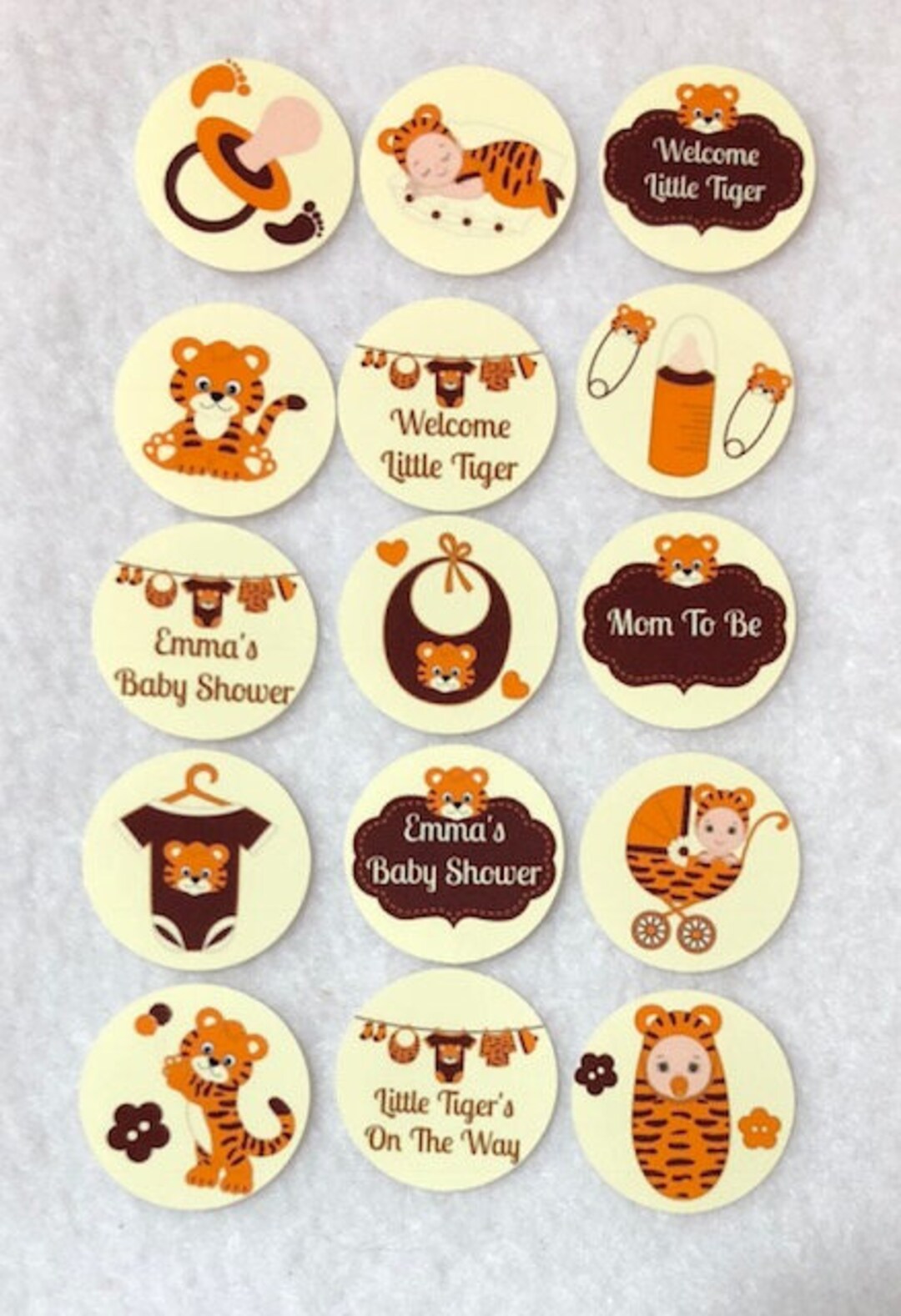 Set of 50/100/150/200 Lil' Tiger Baby Shower 1 Inch - Etsy