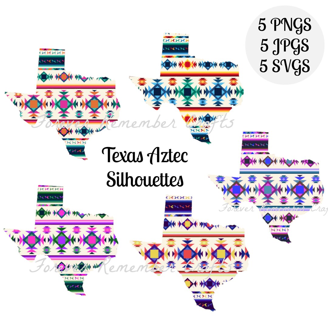 Digital Download State of Texas Aztec Background Silhouette PNG JPG SVG ...
