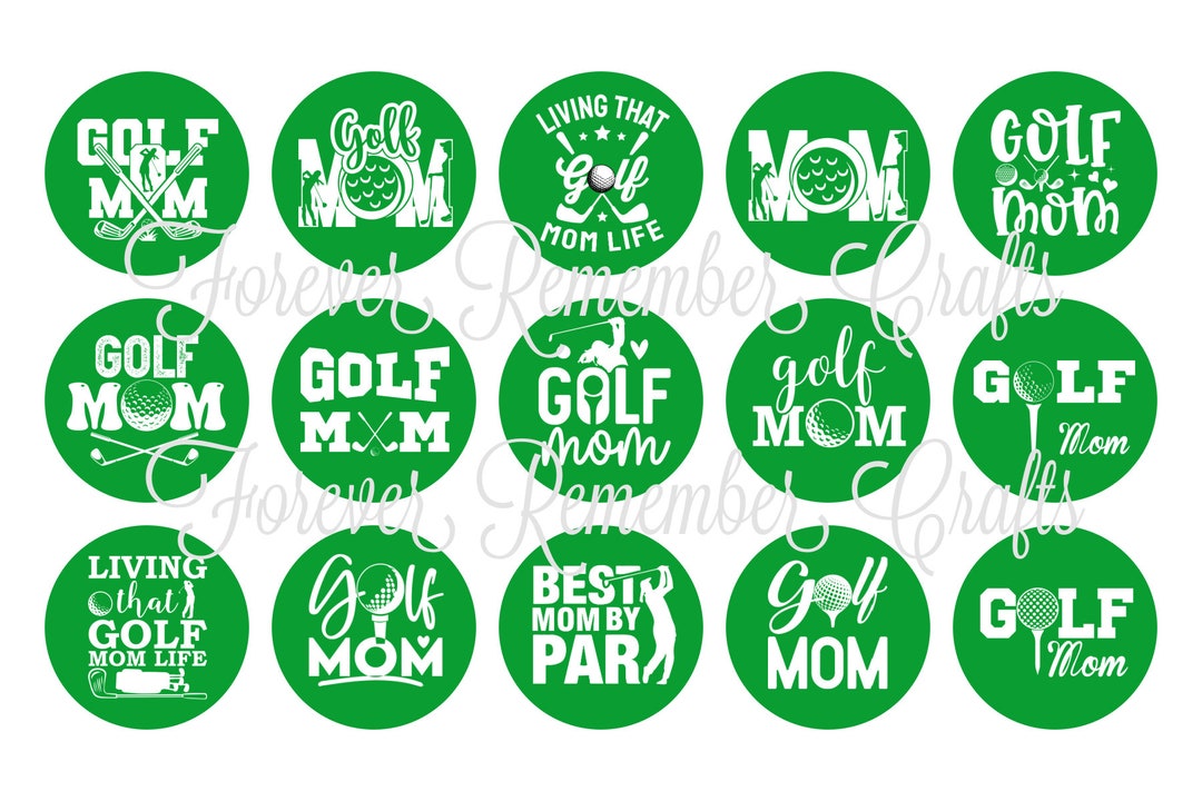 INSTANT DOWNLOAD Golf Mom Sayings Bottle Cap Image Sheets - Etsy