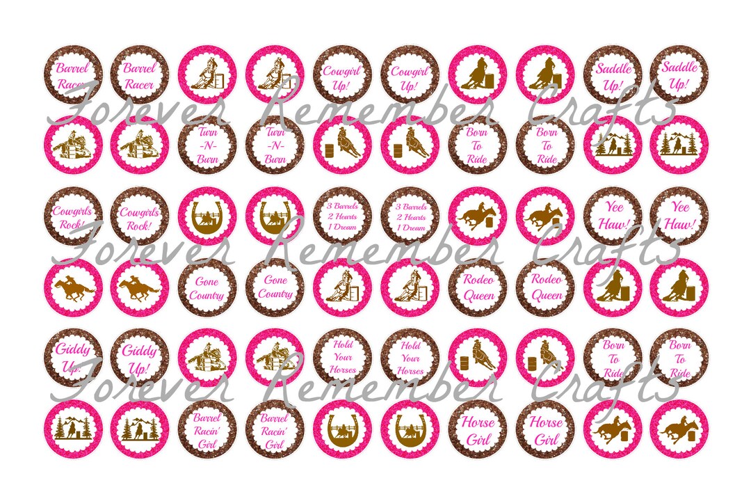 INSTANT DOWNLOAD 12mm Barrel Racing Template - Etsy