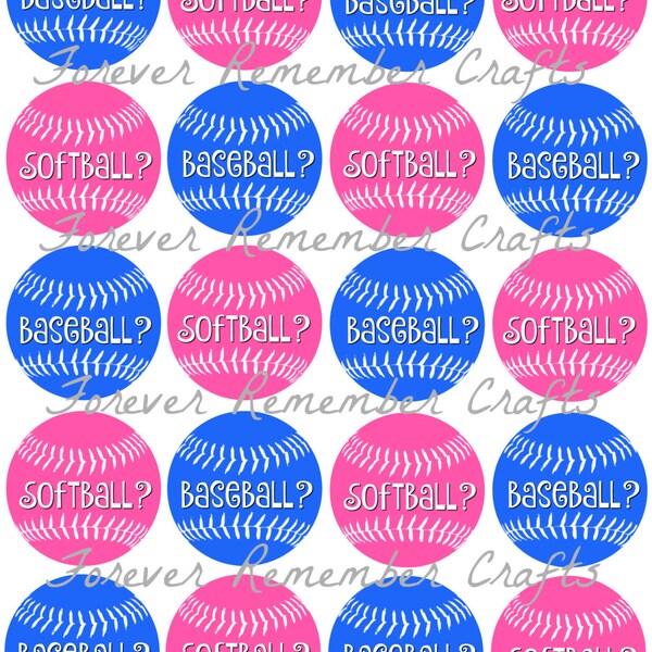 Baseball Softball Gender Reveal Svg - Etsy