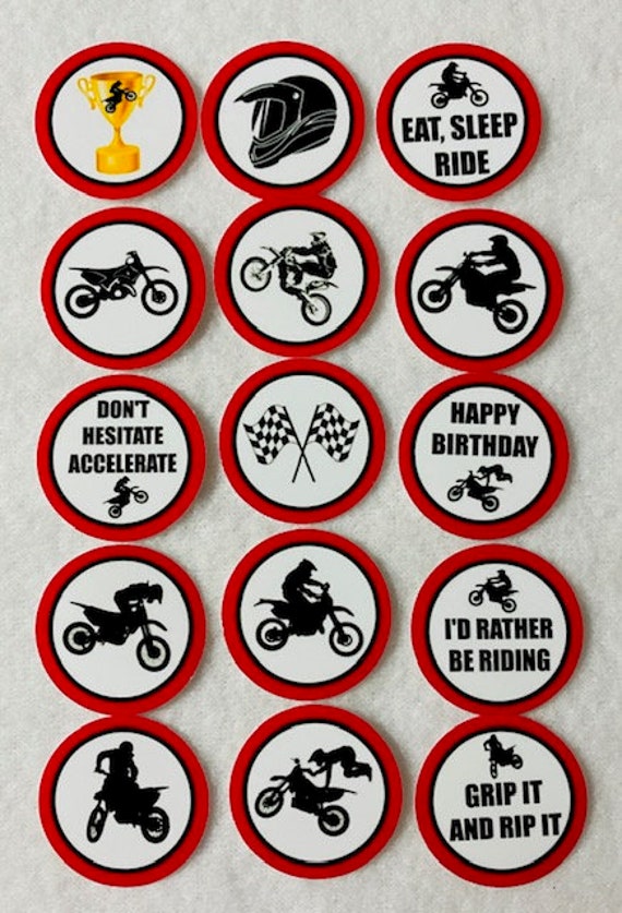 Set of 50/100/150/200 Personalized Motocross Dirt Bike | Etsy