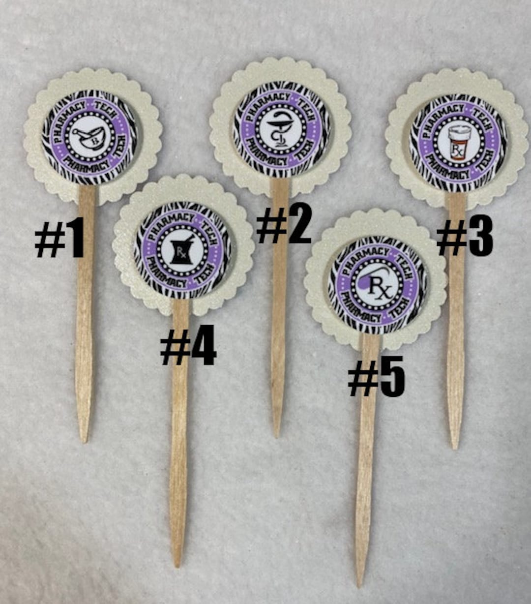 Set of 12 Pharmacy Tech Cupcake Toppers you Choice of Any 12 - Etsy
