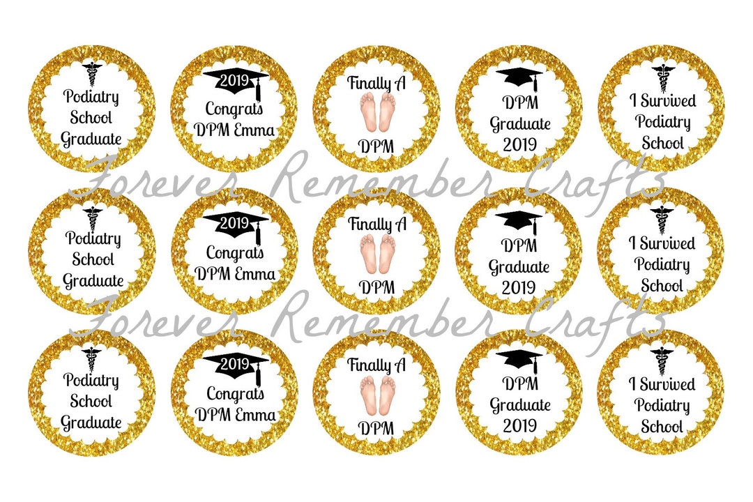 ANY YEAR DPM Podiatry School Graduation 1 Inch Bottle Cap - Etsy