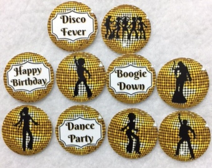 Set of 50/100/150/200 Disco Gold Birthday Party 1 Inch Confetti Circles ...