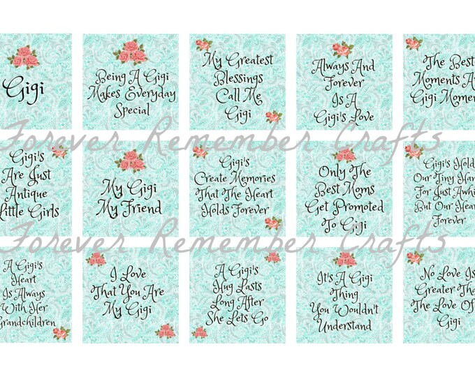 INSTANT DOWNLOAD Gigi Quotes & Sayings Square 1x1 Image Sheets digital ...