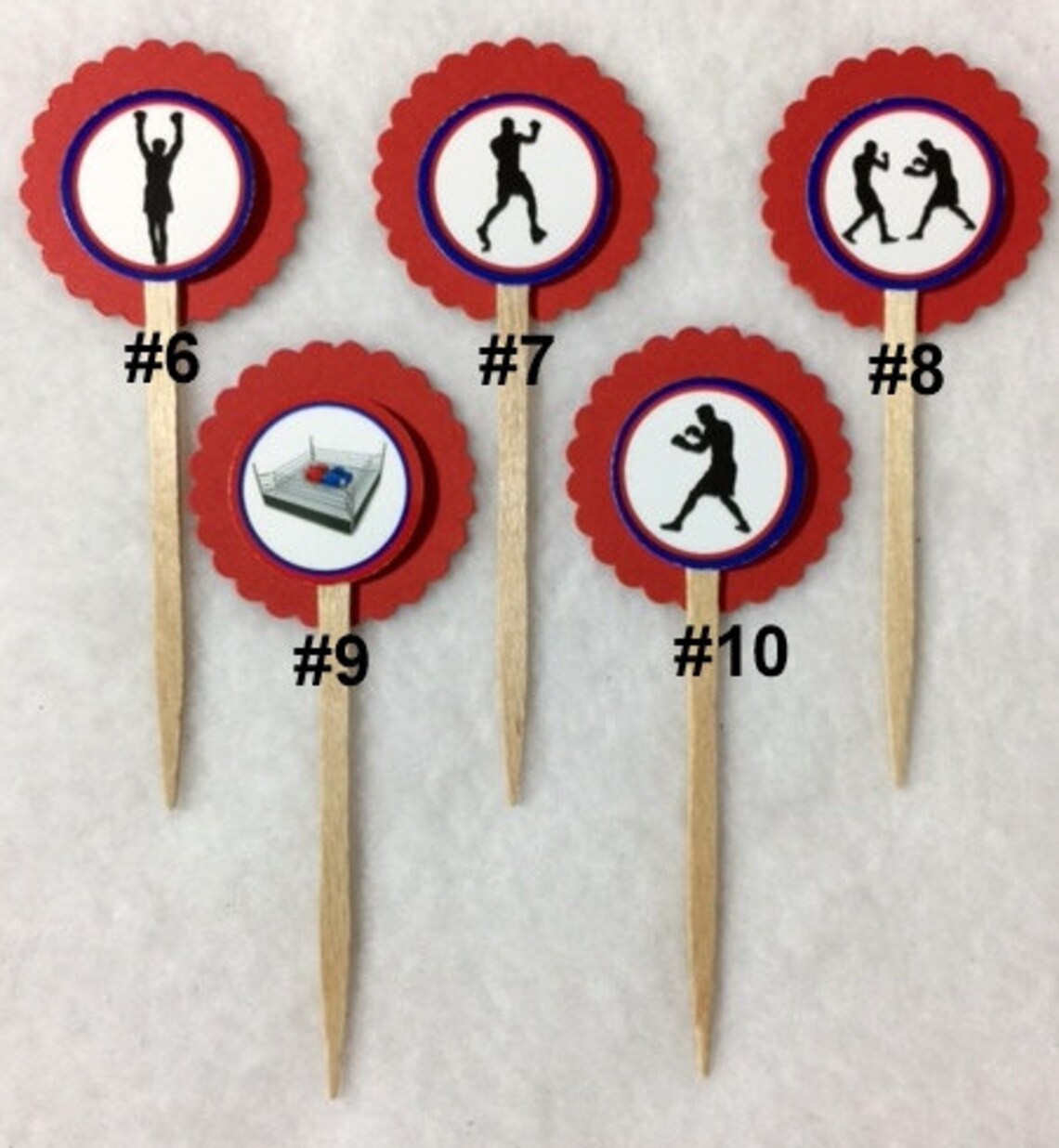 Set of 12 Boxing Birthday Cupcake Toppers your Choice of Any | Etsy