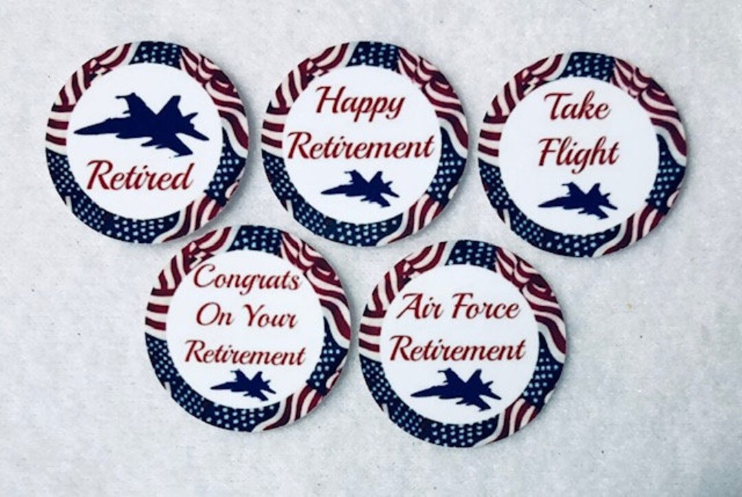 Set of 50/100/150/200 Personalized Air Force Retirement Party 1 Inch ...