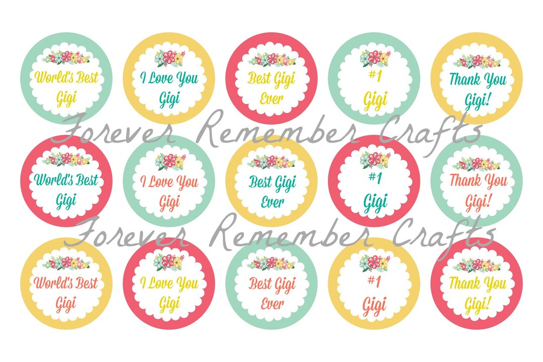 INSTANT DOWNLOAD Gigi Quotes & Sayings 1 Inch Bottle Cap Image - Etsy