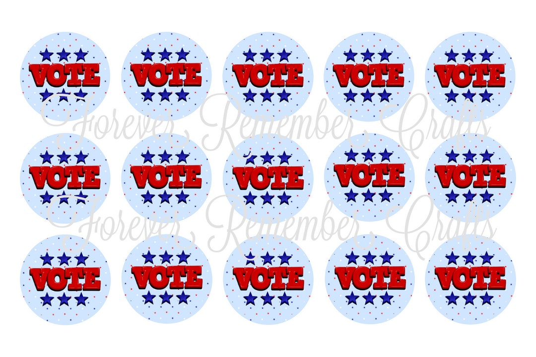 INSTANT DOWNLOAD Vote Voting 1 Inch Bottle Cap Image Sheets digital ...