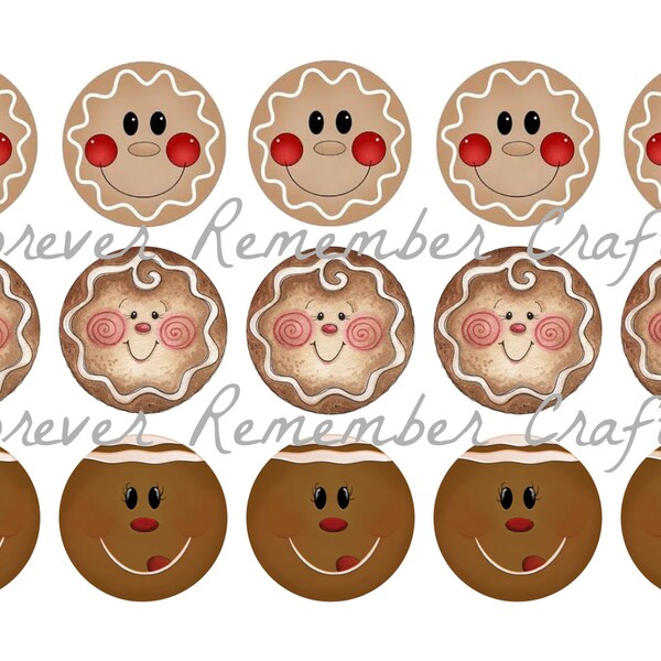 Gingerbread Faces - Etsy