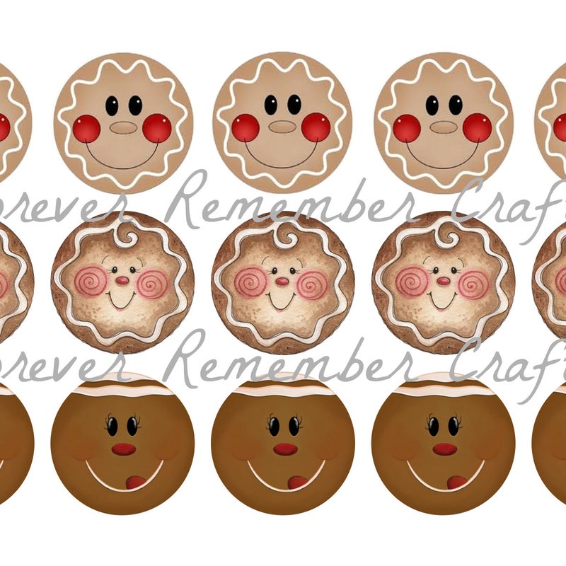 Gingerbread Faces - Etsy