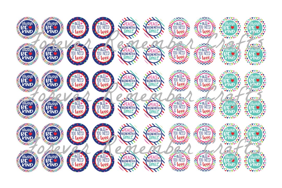 INSTANT DOWNLOAD 12mm Inspirational Sayings Template - Etsy